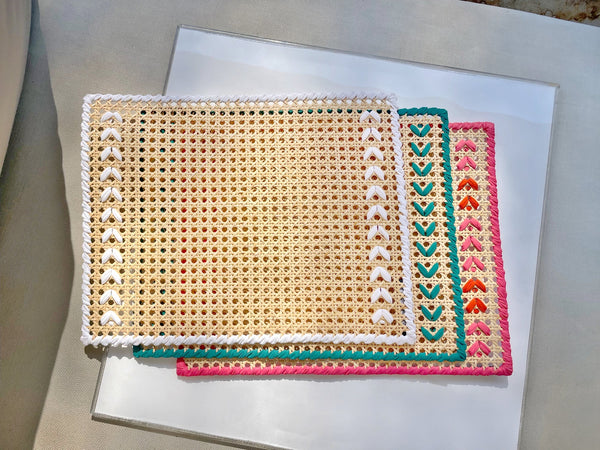 Wicker Arrow placemat set of 4 - Alexandra Koumba Designs